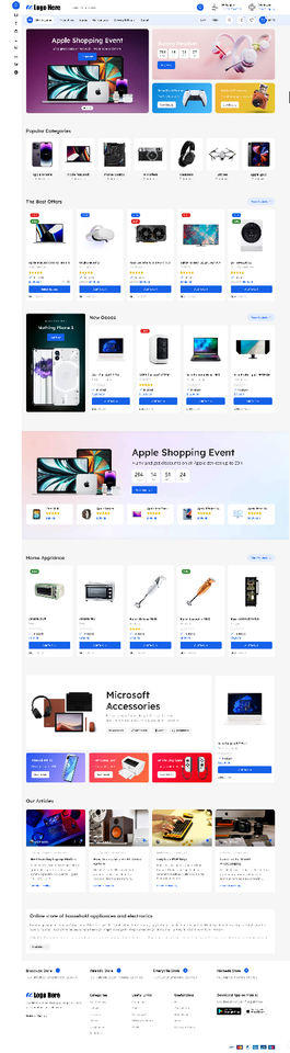 Mega Electronics Shop Website Design with Free VPS Web Hosting and ...
