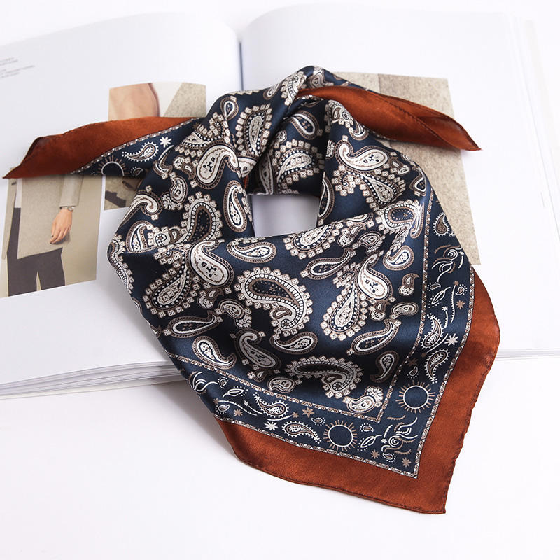 100 Silk Scarf Vintage Paisley Men Square Neckerchief Suit Shirt Cravat ...
