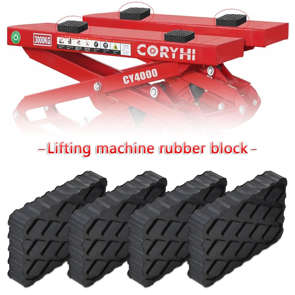 4pcs Ramp Jacking Rubber Blocks Universal Scissor Car Lift Pads 20mm ...
