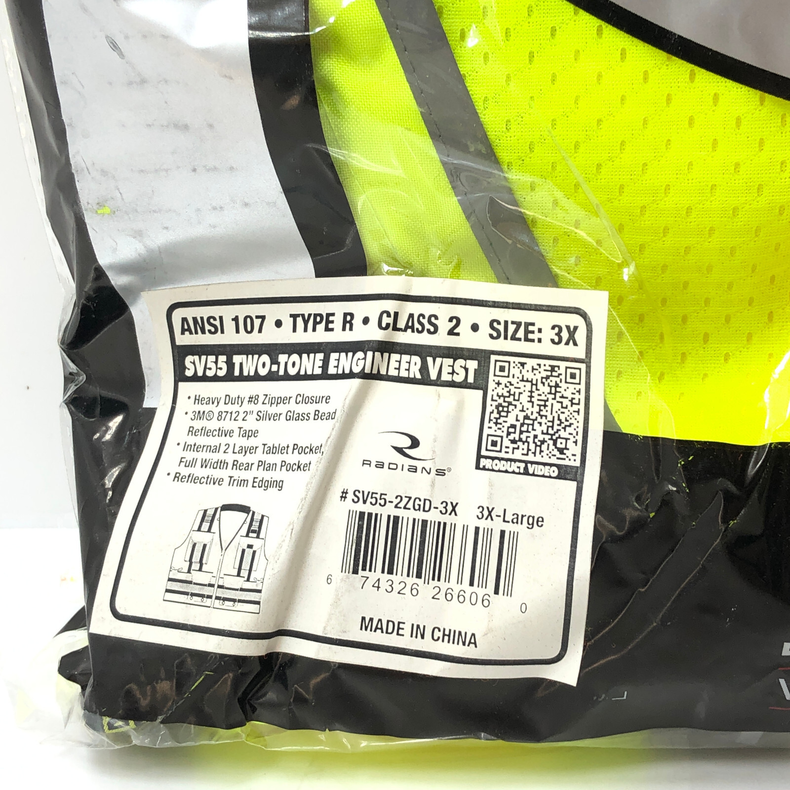 Radians Heavy-Duty Class 2 Type R ANSI 107 Two-Tone Engineer Vest SV55 ...