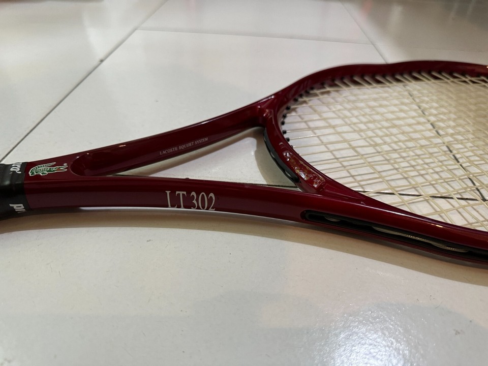 LACOSTE LT302 Equijet System RARE Vintage Tennis Racket Racquet Cracked ...