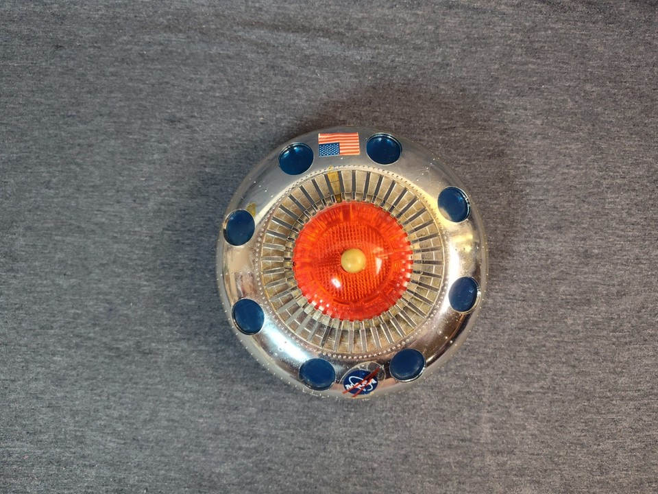 Vintage Battery Operated Space Ship UFO Flying Saucer NASA W/ Box ...