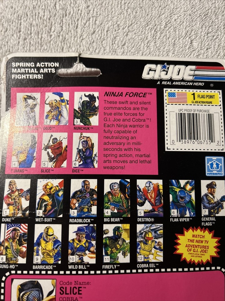 Vintage Hasbro Gi Joe Ninja Force 1992 Slice Action Figure MOC | eBay