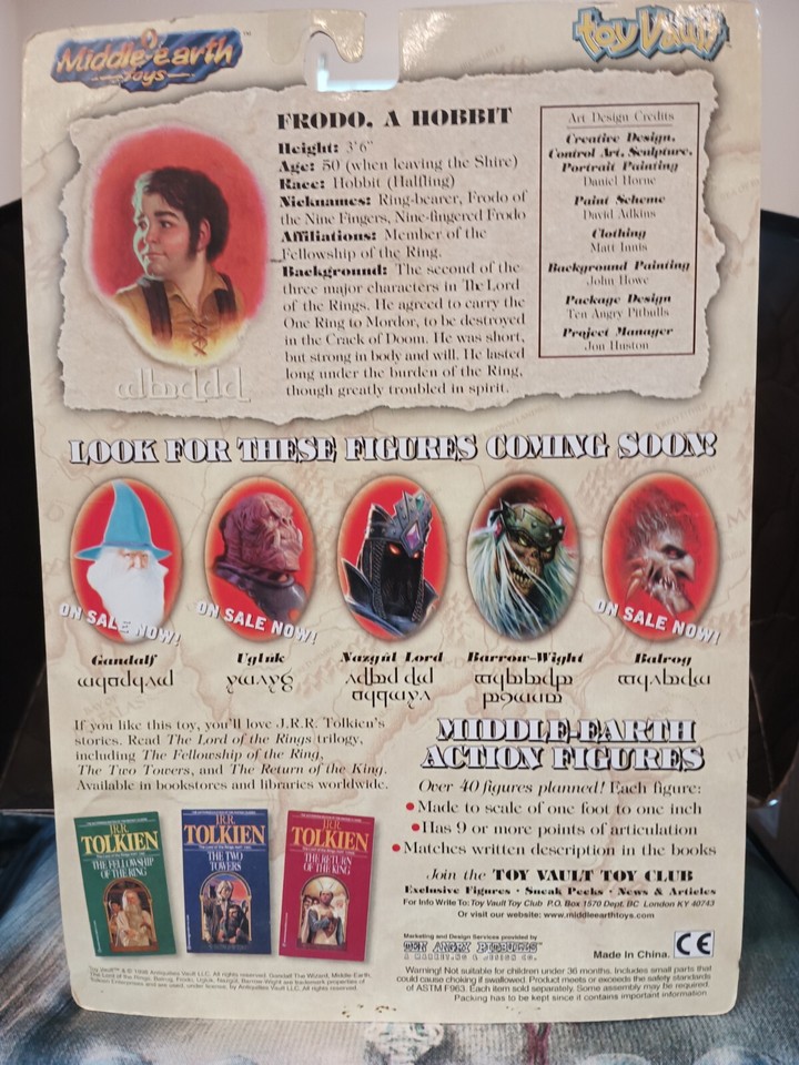 Lord of The Rings FRODO Barrow Downs Middle-Earth Toy Vault Figure 1998 ...