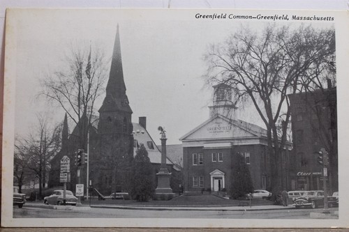 Massachusetts MA Greenfield Common Postcard Old Vintage Card View ...