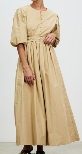 NWT GORGEOUS MINIMA ESENCIALES SZ 12 BEIGE MALIA LONG DRESS THE ICONIC ...