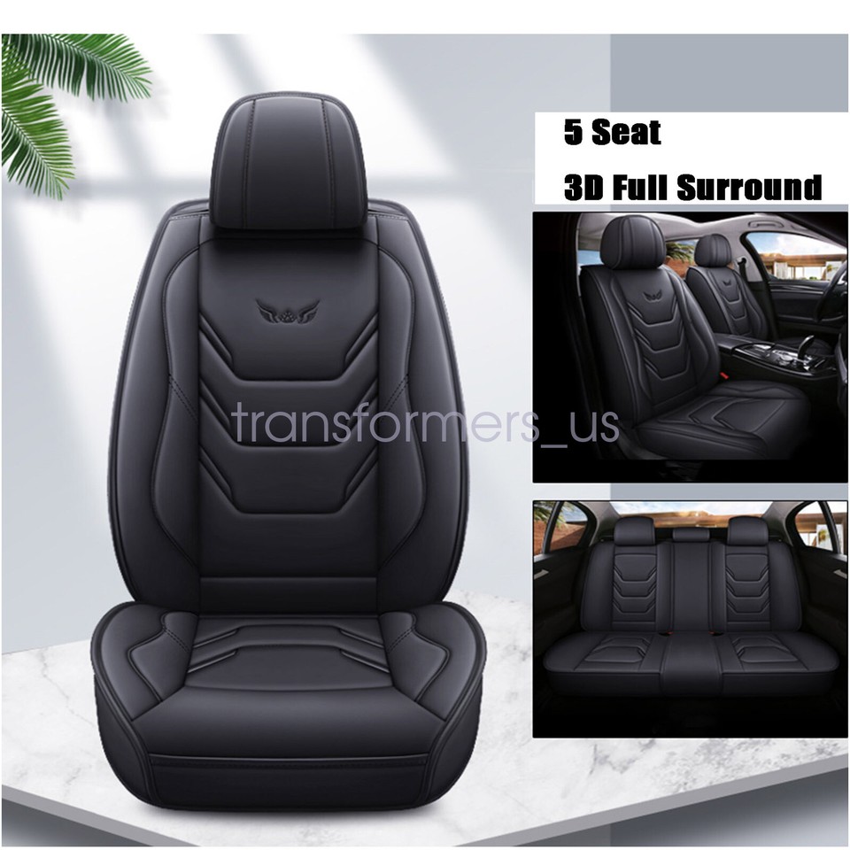 Fits Ford Car Seat Covers Full Set Leather Front Rear 5 Seaters Cushion ...