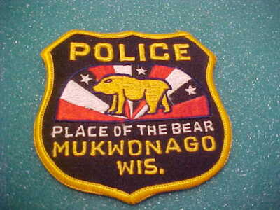 MUKWONAGO WISCONSIN POLICE PATCH SHOULDER SIZE UNUSED FAT BEAR | eBay