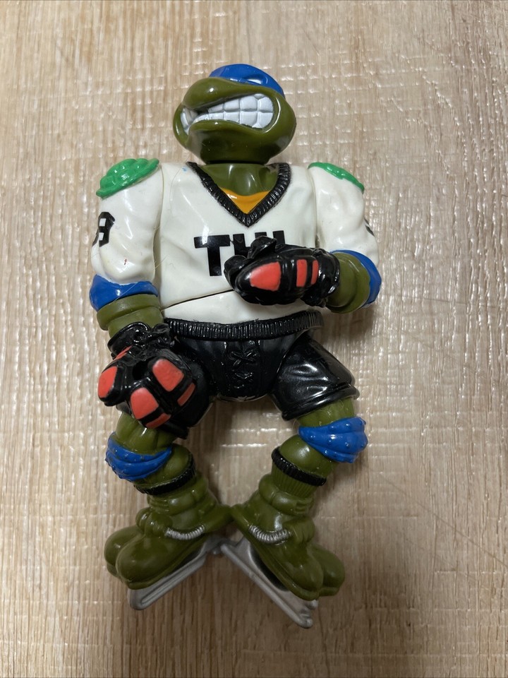 Vintage 1991 TMNT Slap Shot Leonardo Figure Ninja Turtles Hockey 🌟 🌟🌟 ...