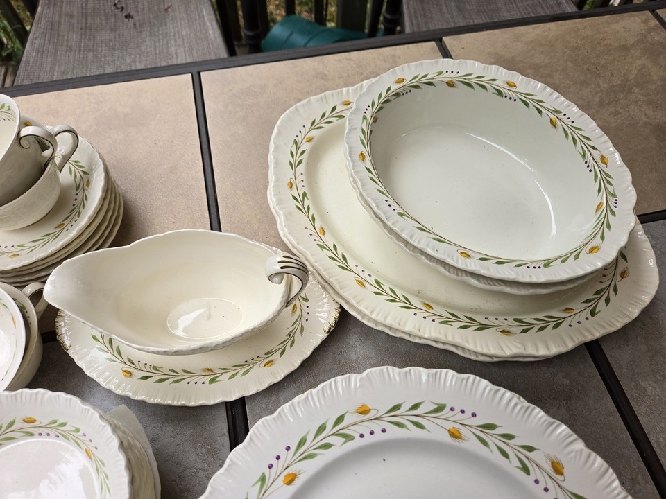 8 Wedgwood China England Barley Pattern Berry Fruit Bowls 8 | eBay