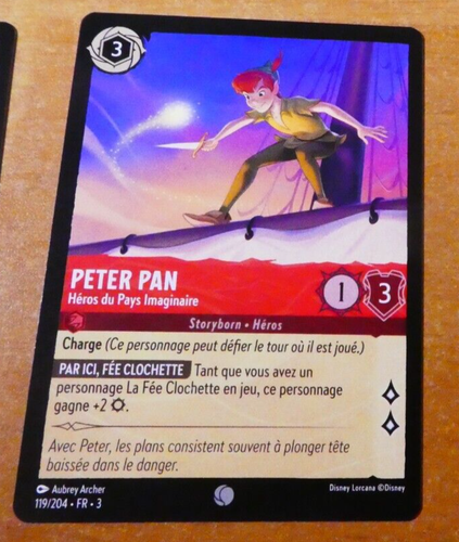 LORCANA TRADING CARD GAME TCG DISNEY CHAPITRE 3 PETER PAN 119/204 FR ...