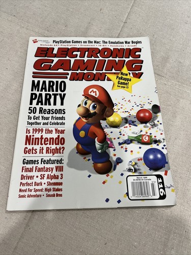 Electronic Gaming Monthly Mario Party Cover Magazine (March 1999) Issue ...