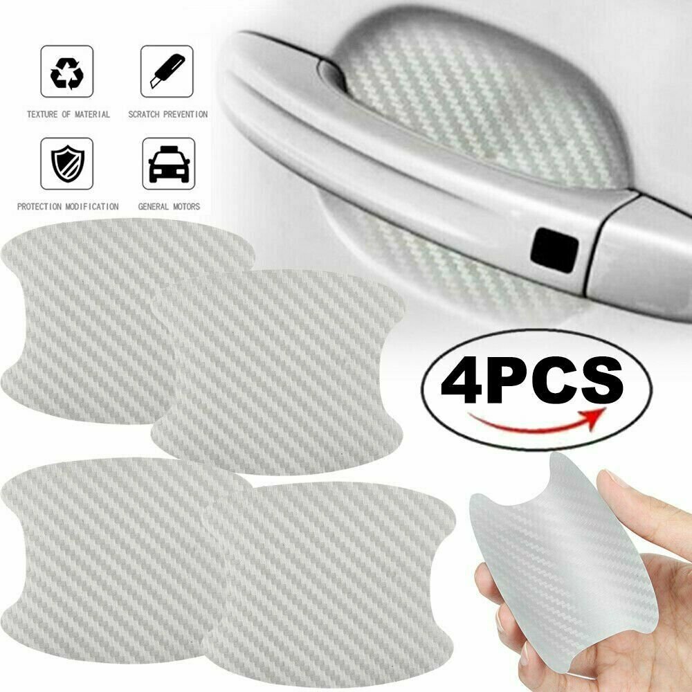 1-Pack Carbon Fiber Car Door Handle Protector Film Anti-Scratch ...