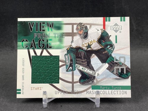 2002-03 UD MASK COLLECTION MARTY TURCO VC-MT VIEW FROM THE CAGE JERSEY ...