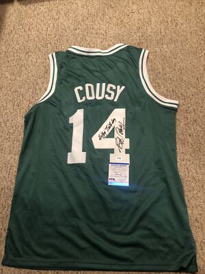 BOSTON CELTICS- BOB COUSY SIGNED AUTOGRAPH JERSEY PSA DNA COA HOF RARE ...