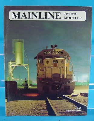 MAINLINE MODELER MAGAZINE APRIL 1988 1920'S TRUCKS, C&O 4-6-4'S. SP MOW ...