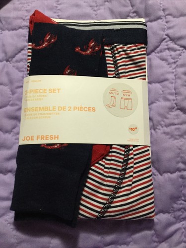 Joe Fresh - 2 Piece Set - Boxers & Socks - Lobster and stripe - Men's ...