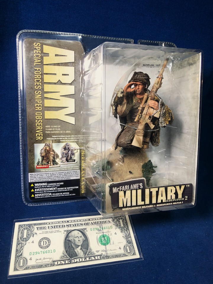 MIB McFarlane's Military Redeployed Series 2 ARMY SPECIAL FORCES SNIPER OBSERVER | eBay