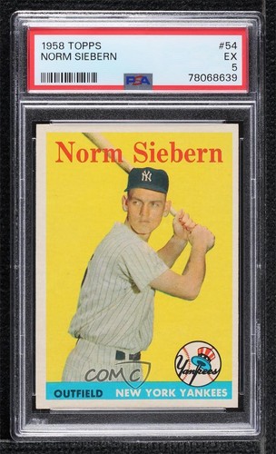 1958 Topps Norm Siebern #54 PSA 5 Rookie RC | eBay