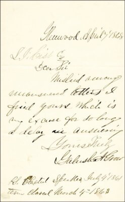 GALUSHA A. GROW - AUTOGRAPH LETTER SIGNED 04/07/1868 | eBay