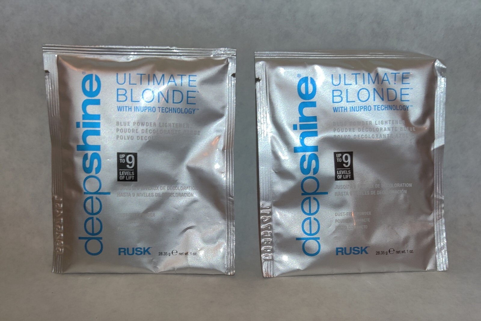 Rusk Deep Shine Ultimate Blonde Blue Lightener Powder 1 oz (2 pack) | eBay