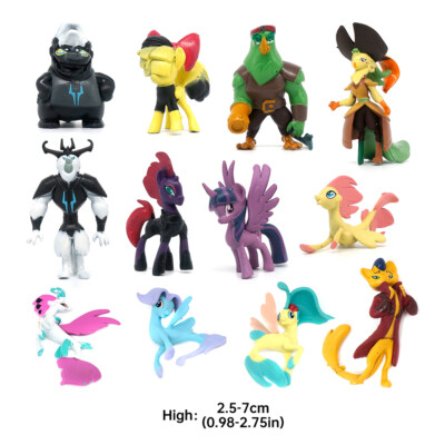 12Pcs/Set My Little Pony Figures 2.5cm PVC Toys Princess Starlight ...
