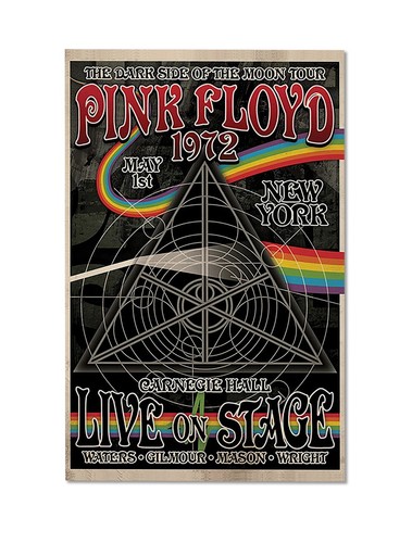 Pink Floyd Carnegie Hall 1972 Concert Poster Print Dark Side of the ...