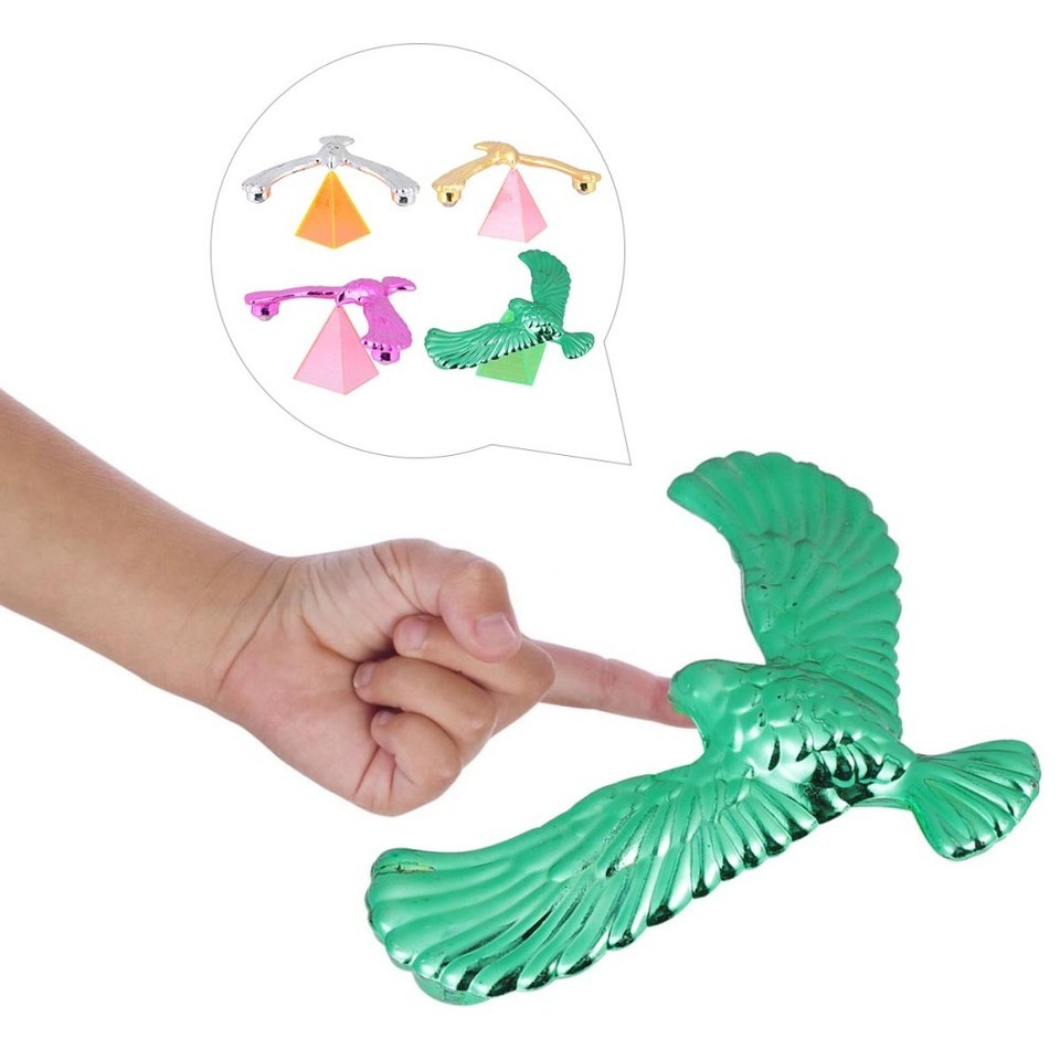 20 Sets Lovely Balancing Eagle Toys with Pyramid Stand Balance Bird Toy ...
