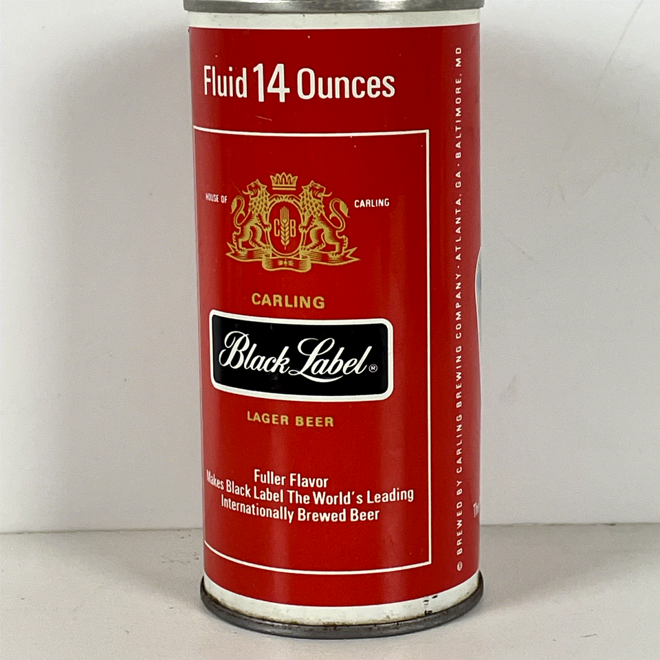Carling Black Label Beer Can Vintage 14oz Red Black Label Flat Top | eBay