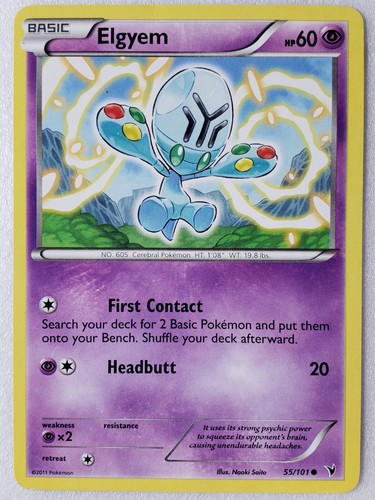 Elgyem 55/101 PL - Noble Victories Pokemon Card - Naoki Saito Art | eBay