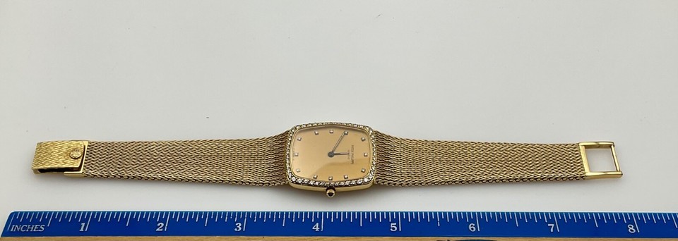 Patek Philippe 3870 18K Yellow Gold Diamond Watch Vintage 1982 Box ...