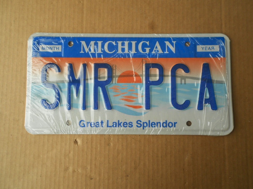 MICHIGAN SMR PCA Porsche Club of America License Plate Great Lakes ...