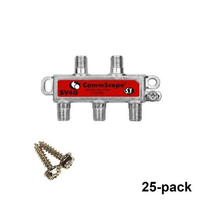 Commscope SV-4G Coaxial 5-1000Mhz 4-Way Splitter - 25 Pack | eBay