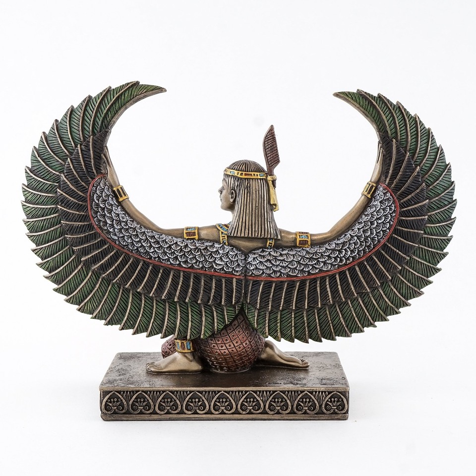 Top Collection 6 inch Egyptian Winged Maat Sculpture in Cold Cast ...
