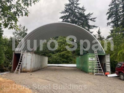 DuroSPAN Steel 30x20x14 Metal Building Shipping Container Cover Open ...