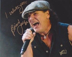 Brian Johnson HAND SIGNED 8x10 Photo Autograph AC/DC Back In Black ...