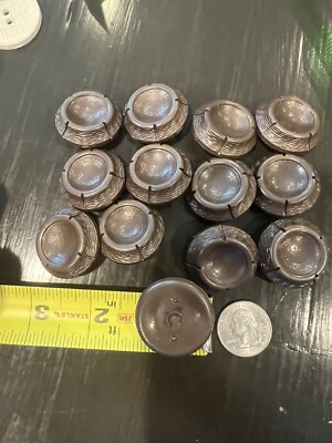 50s Vtg Sweater Coat Replacement Buttons Set 13 One Hole Taupe Brown ...