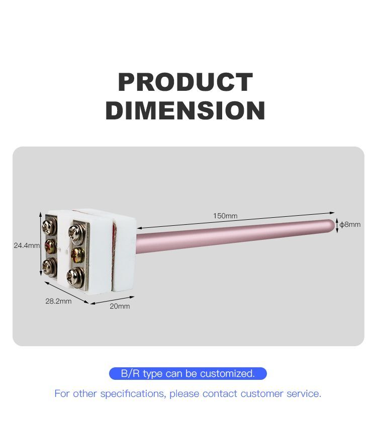 Type S Thermocouple Probe Temperature Sensor WRP100 150mm for Muffle ...