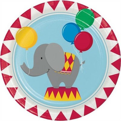 Circus Time 9 Inch Paper Plates 8 Pack Circus Kids Birthday Party ...