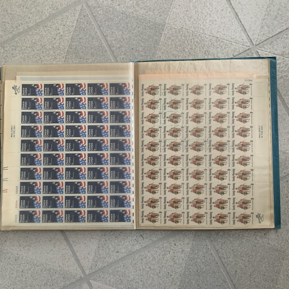 Vintage Lot Of About 50 Sheets Of Postage Stamps In A Book | eBay