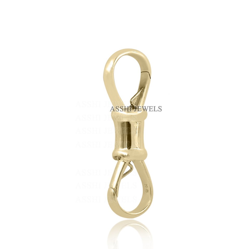 9K Yellow Gold Lock, Double Swivel Snap Lock, Wholesale Double Side ...