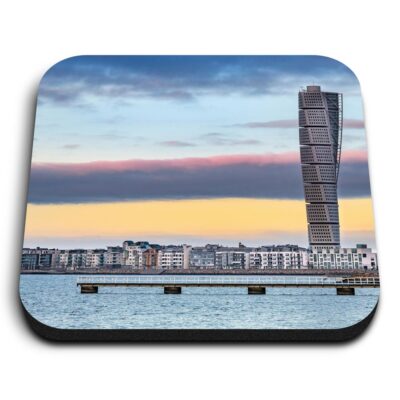 1x Square Fridge MDF Magnet Turning Torso Building Malmo Sweden #52324 ...