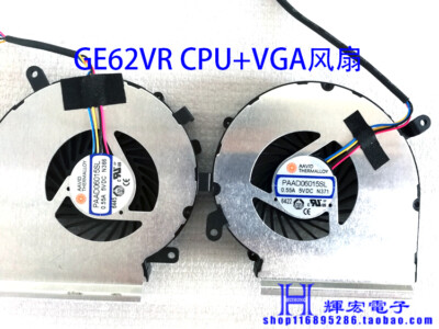 New MSI GE62VR GL62M GL62VR GP62MVR MS-16JB MS-16J9 CPU + GPU Fan 4-PIN ...