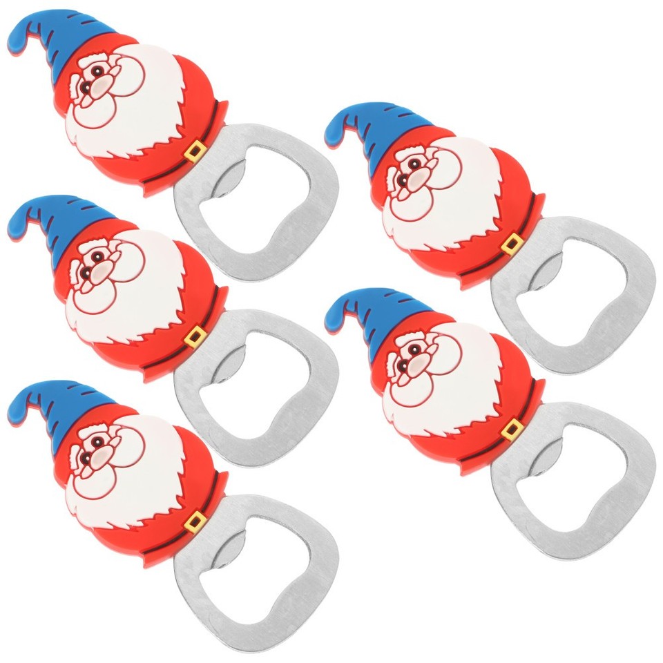 5PCS Christmas Santa Shape Bottle Opener Creative Portable Lifter Party ...