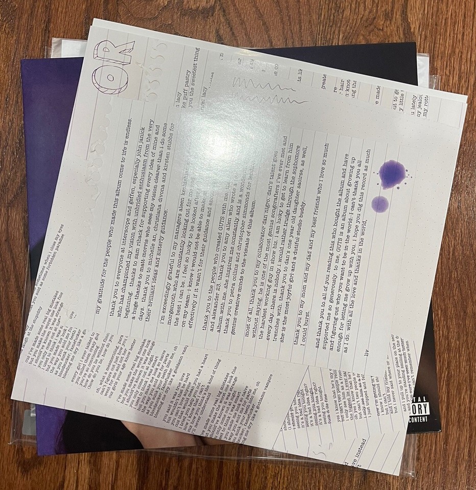 OLIVIA RODRIGO Guts Limited Edition Red Vinyl Hidden Bonus Track | eBay