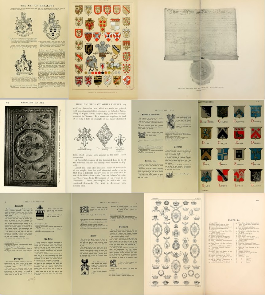 161 Old Rare Books on Heraldry Family Crests Emblems & Shields ...