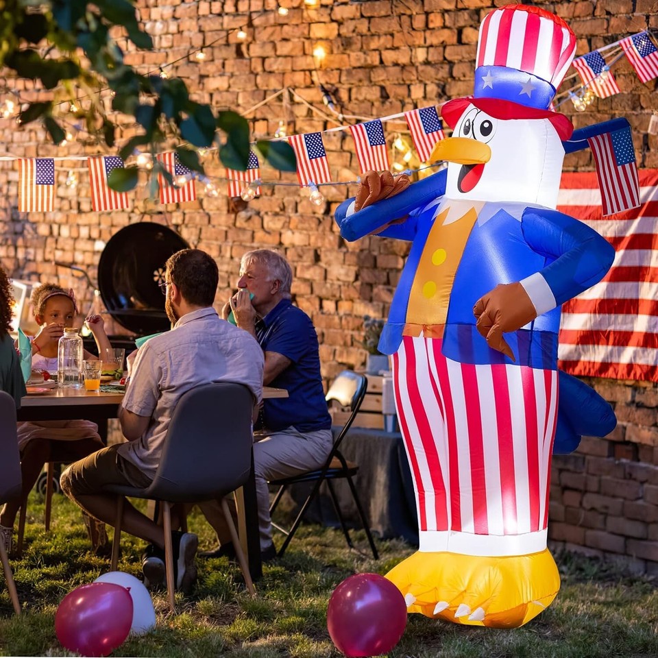 6FT Patriotic Bald Eagle Inflatable 4Th of July Independence Day ...