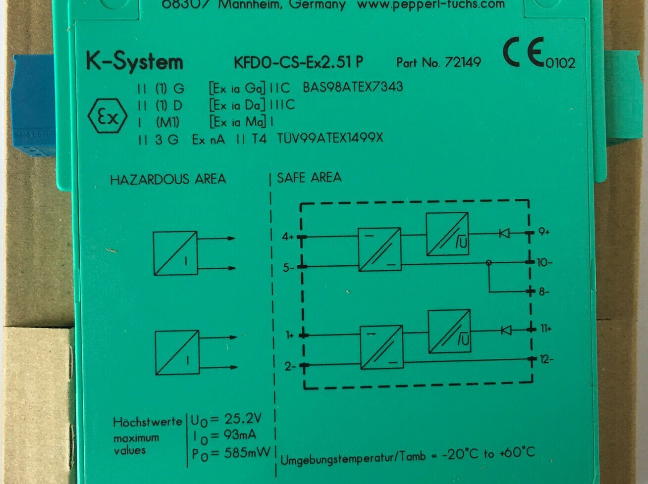 Safety barrier KFD0-CS-Ex2.51P New For Pepperl+Fuchs Free Shipping | eBay