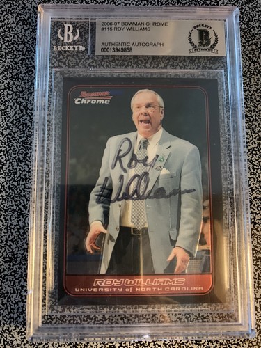 Roy Williams Autograph Beckett BAS 2006-07 Bowman Chrome #115 N ...