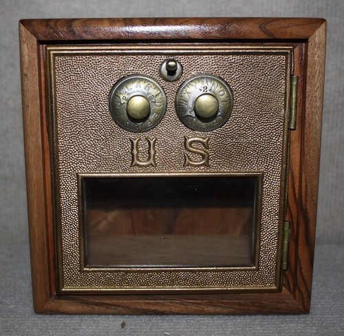 Antique USPS P O Post Office Box Door Bank With Combination | eBay